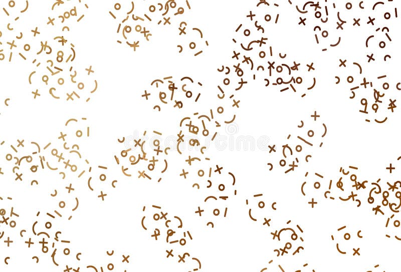 Light Brown Vector Background with Math Elements. Stock Vector ...