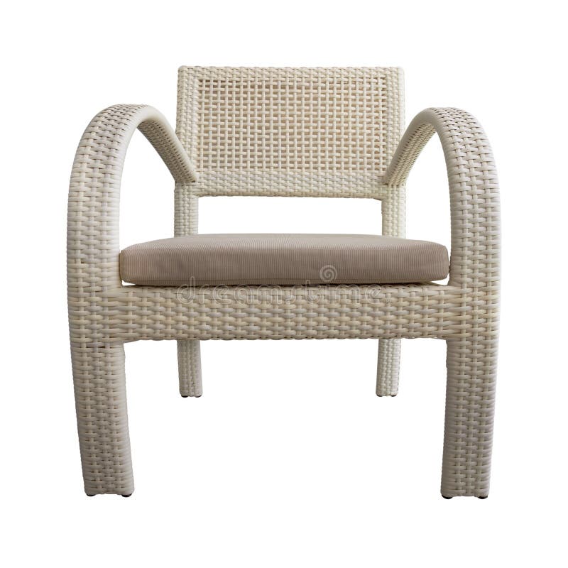 Light Brown Wicker Chair Isolated with Path Stock Image - Image of ...