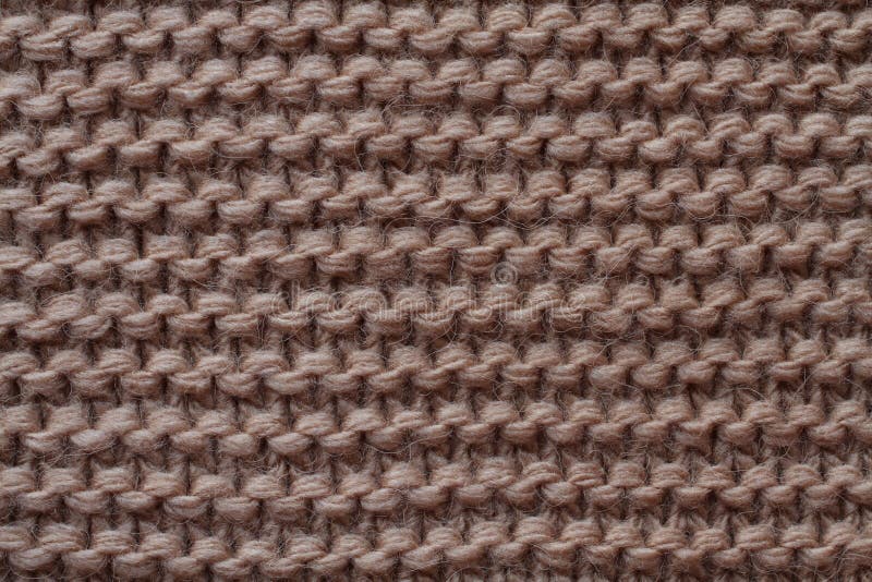 Light Brown Woolen Knitted Fabric Texture. Macro Stock Image - Image of ...