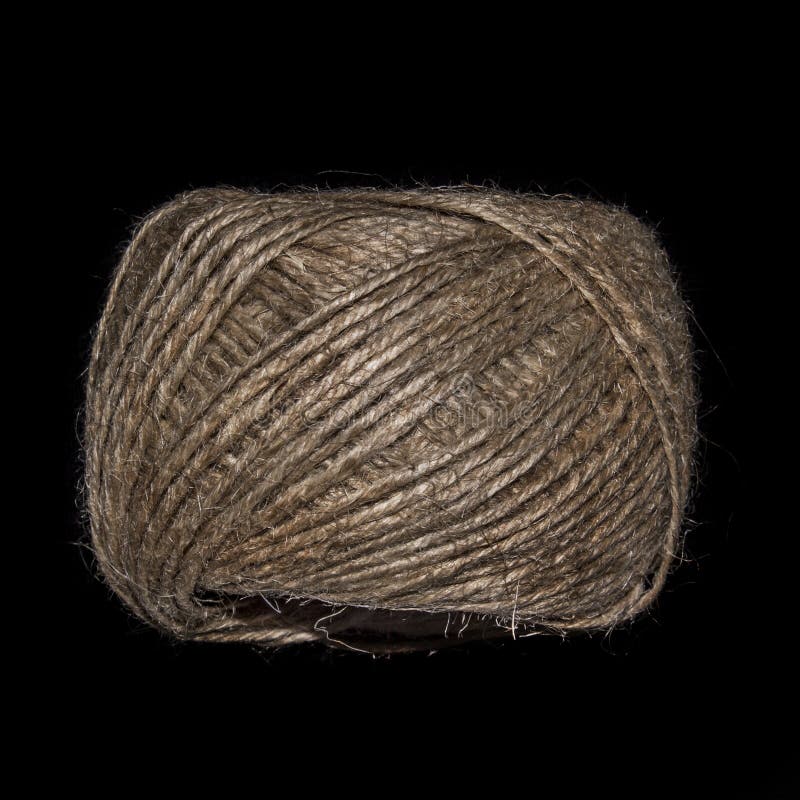 Brown Yarn Ball with Bamboo Knitting Needles Stock Image - Image of ...