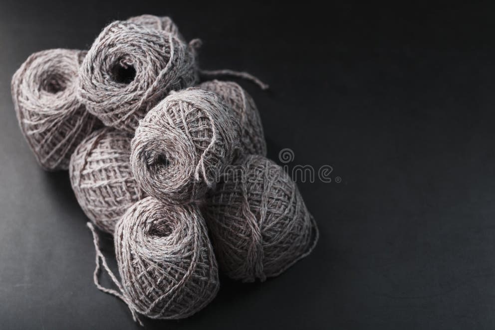 Light Brown Yarn Made of Natural Sheep Wool. Stock Image - Image of ...