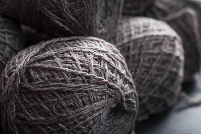 Light Brown Yarn Made of Natural Sheep Wool. Stock Image - Image of ...