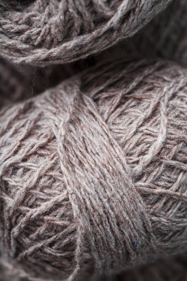 Light Brown Yarn Made of Natural Sheep Wool. Stock Photo - Image of ...