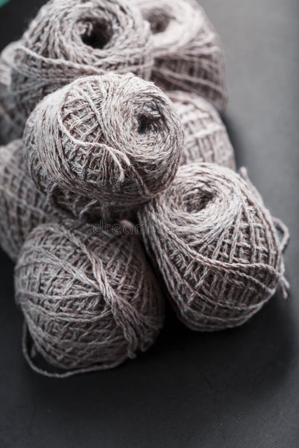 Light Brown Yarn Made of Natural Sheep Wool. Stock Image - Image of ...