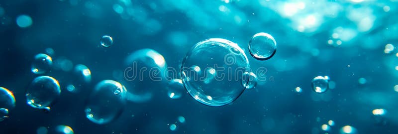 Light Bubbles in the Form of Sea Bubbles of the Underwater World. Stock ...
