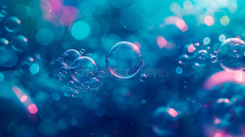 Light Bubbles in the Form of Sea Bubbles of the Underwater World. Stock ...