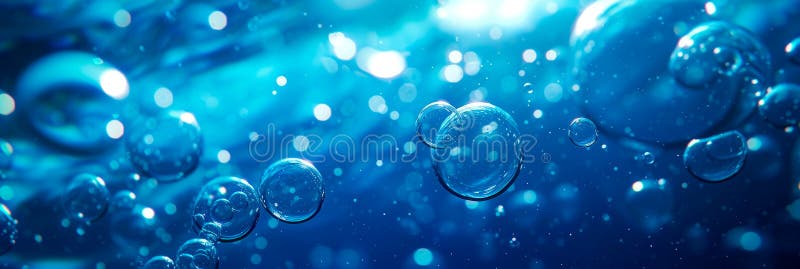 Light Bubbles in the Form of Sea Bubbles of the Underwater World. Stock ...