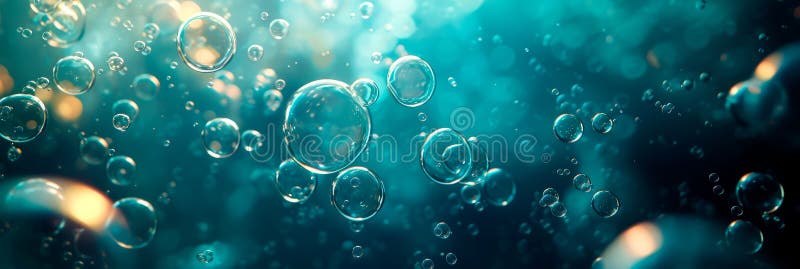 Light Bubbles in the Form of Sea Bubbles of the Underwater World. Stock ...