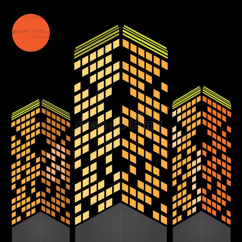 Light on building stock illustration. Illustration of business - 53488151