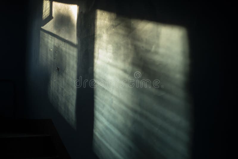 The Light in the Building. the Rays of the Sun on the Wall. Window in ...