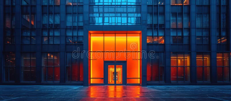 Light from Building Windows at Night Extreme Closeup. Generative AI ...