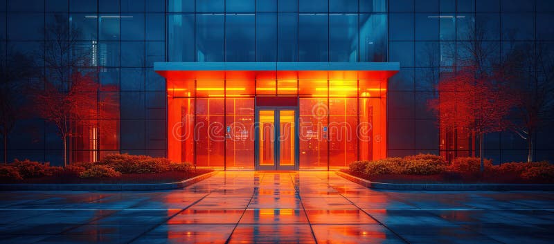 Light from Building Windows at Night Extreme Closeup. Generative AI ...