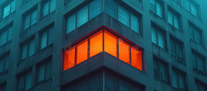 Light from Building Windows at Night Extreme Closeup. Generative AI ...