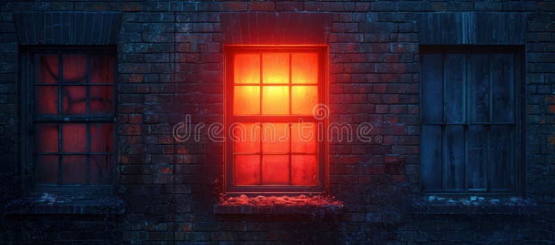 Light from Building Windows at Night Extreme Closeup. Generative AI ...