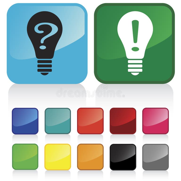 Light Bulb Exclamation Icon Stock Illustrations – 1,243 Light Bulb ...