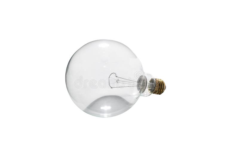 Top View of Vintage Glowing Light Bulb Stock Photo - Image of future ...