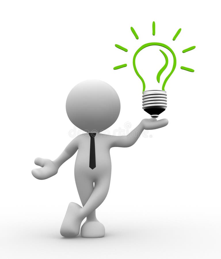 3d People Light Bulb Stock Illustrations – 4,224 3d People Light Bulb ...