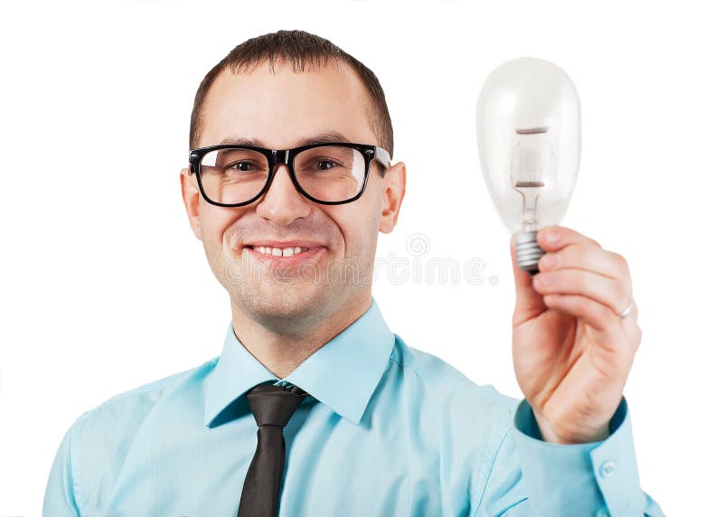 Light bulb stock photo. Image of enlightenment, businessman - 37179972