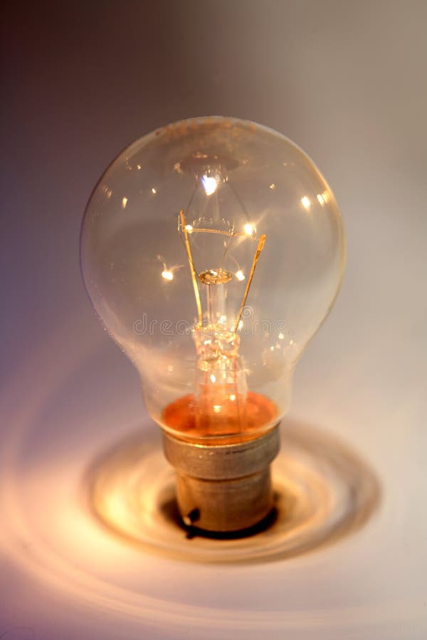 Light Bulb in Neon stock image. Image of electric, colour - 6968075