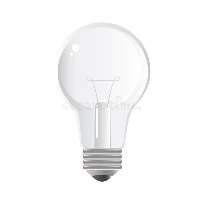 Empty Light Bulb on White Background Stock Image - Image of electricity ...