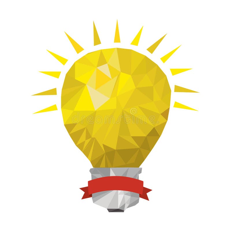 Light Bulb Abstract Geometric with Label Stock Vector - Illustration of ...