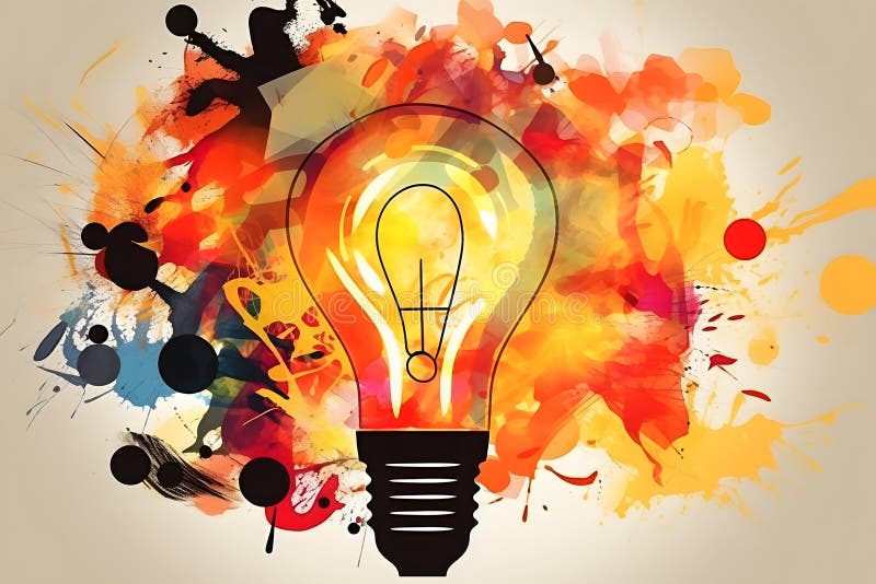 Light Bulb Abstract Idea Search Concept. Creative and Inspiration Stock ...