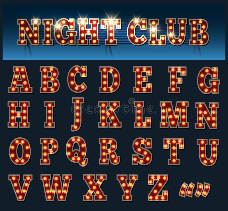 Light Bulb Letters Stock Illustrations – 3,485 Light Bulb Letters Stock ...