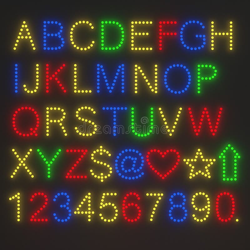 Light bulb alphabet stock illustration. Illustration of symbol - 55331552