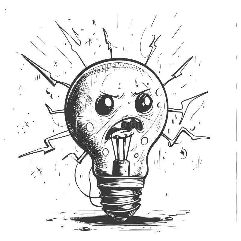 Angry Bulb Character Light Stock Illustrations – 140 Angry Bulb ...