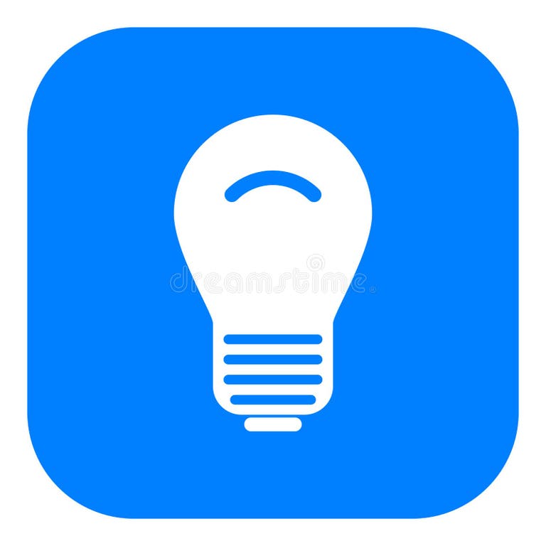 Light bulb and app icon stock vector. Illustration of electricity ...