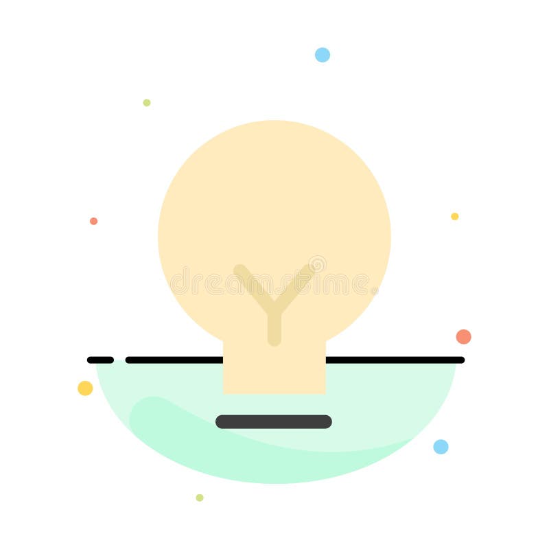 Light, Bulb, Basic, Ui Abstract Flat Color Icon Template Stock Vector ...