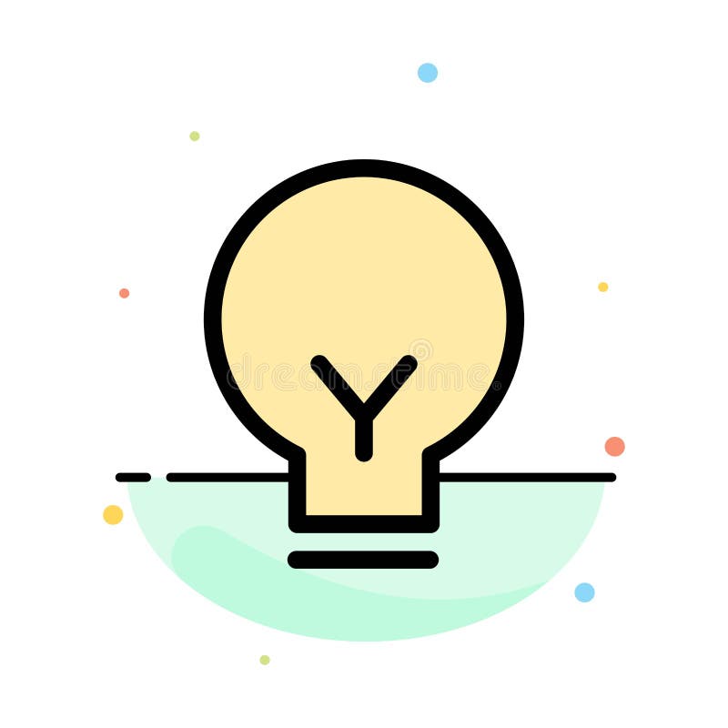 Light, Bulb, Basic, Ui Abstract Flat Color Icon Template Stock Vector ...