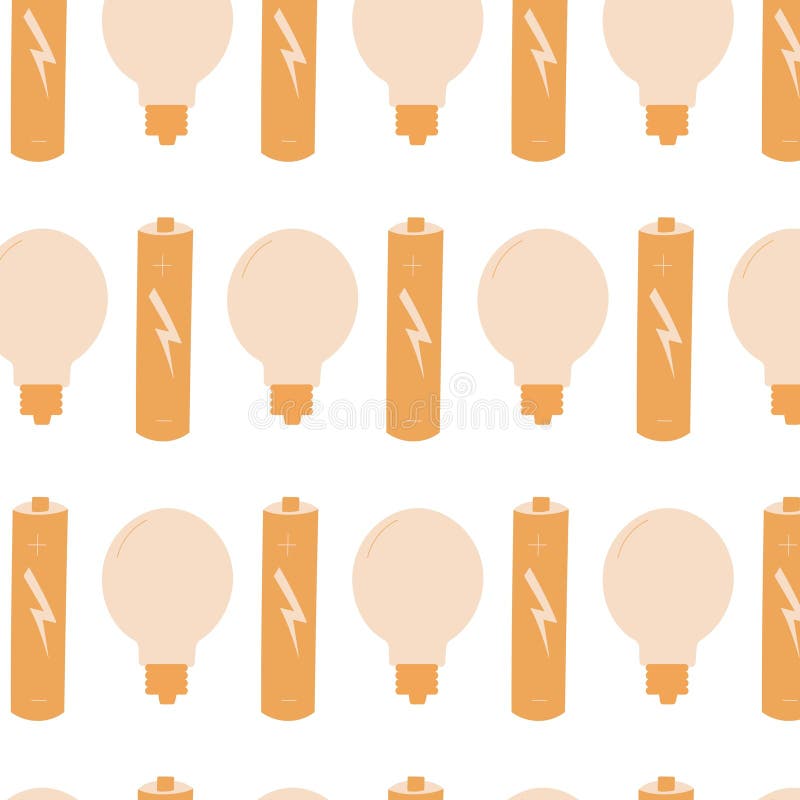 Light Bulb Battery Reusable Eco Bio Zero Stock Vector - Illustration of ...