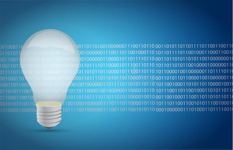 Binary Lightbulb Stock Illustrations – 419 Binary Lightbulb Stock ...