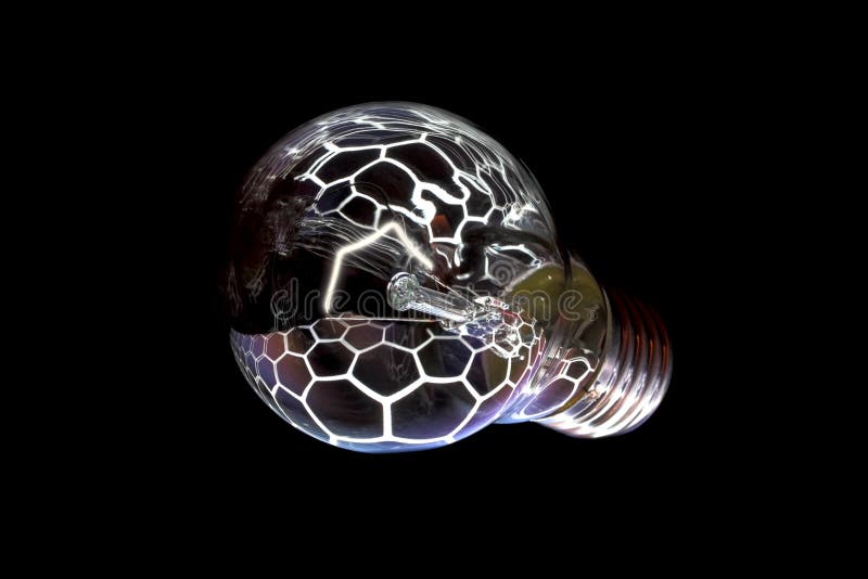 Light Bulb on Black Background Stock Image - Image of luminosity ...