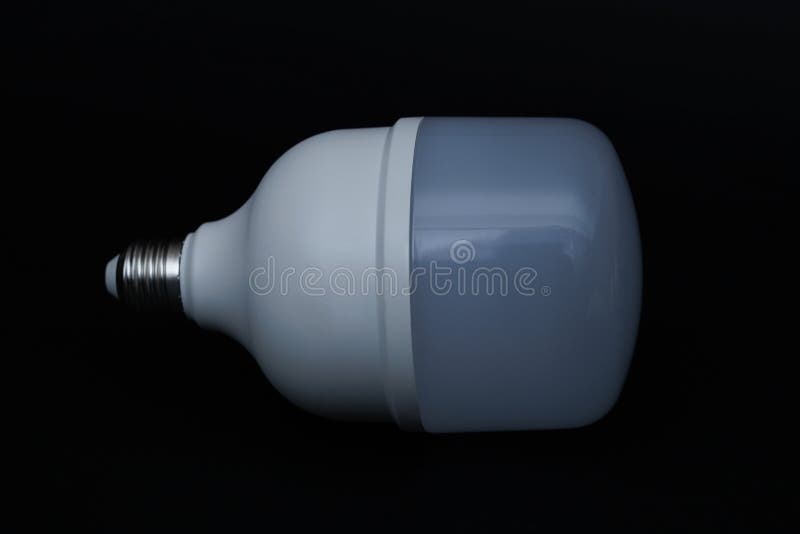 Light Bulb on Black Background Stock Image - Image of electric, single ...