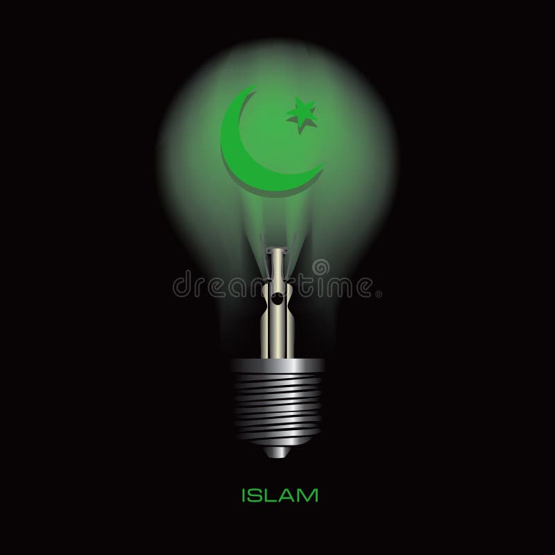 Symbol of Islam stock vector. Illustration of vintage - 25996154