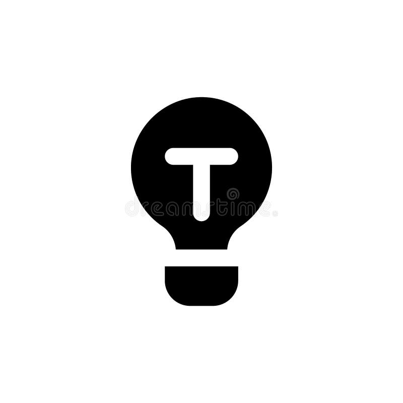 Light Bulb Black Glyph Ui Icon Stock Illustration - Illustration of ...