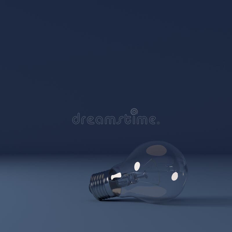 Light Bulb, , Blue Background Stock Image - Image of light, concept ...