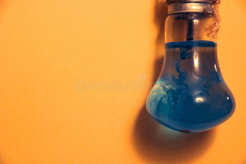 Light Bulb with a Blue Color. Stock Image - Image of mall, coffee ...