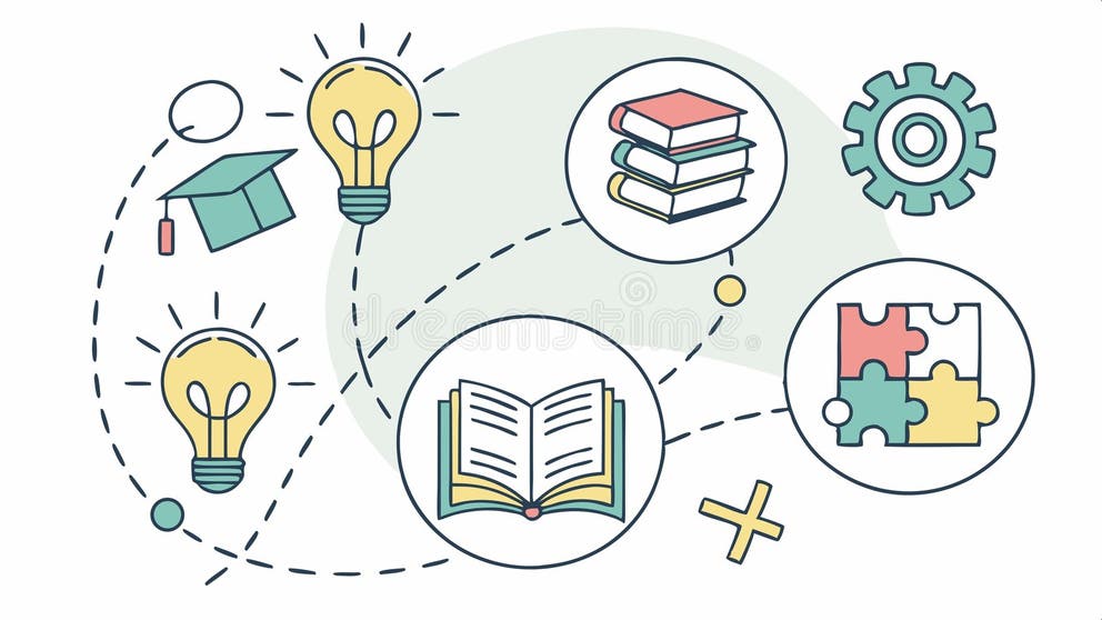 Light Bulb and Books, Representing Education and Learning Process ...