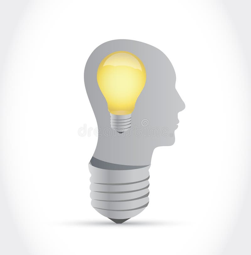 Brain Great Idea Solution Sketch Design Stock Vector - Illustration of ...