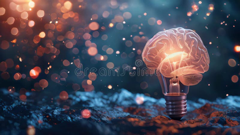 Light Bulb Brain. Idea, Creativity, Consciousness Concept Stock Video ...
