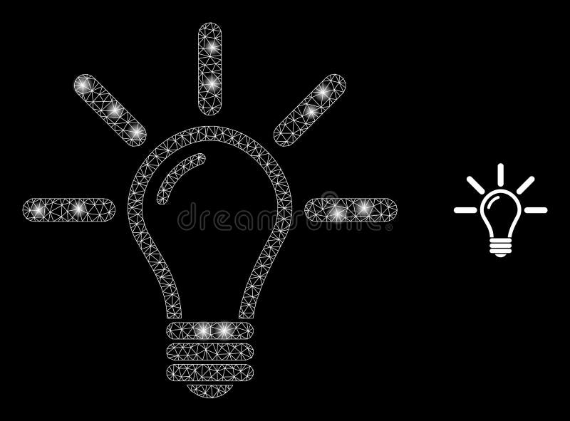 Light Bulb - Bright Web Network with Light Spots Stock Vector ...