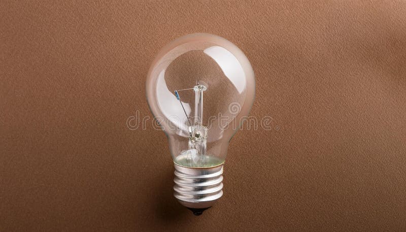 Light Bulb on Brown Background Stock Illustration - Illustration of ...
