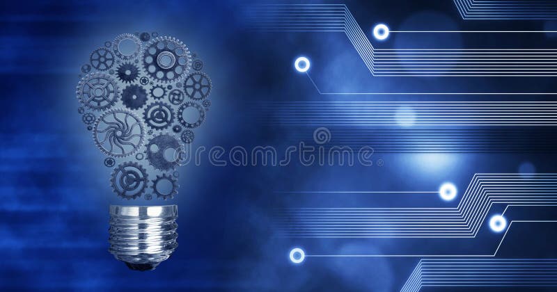 Light Bulb Build Out of Cogs Innovation with Ideas and Concepts ...
