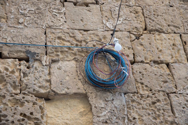 A light bulb and cables stock image. Image of wire, wired - 155553459