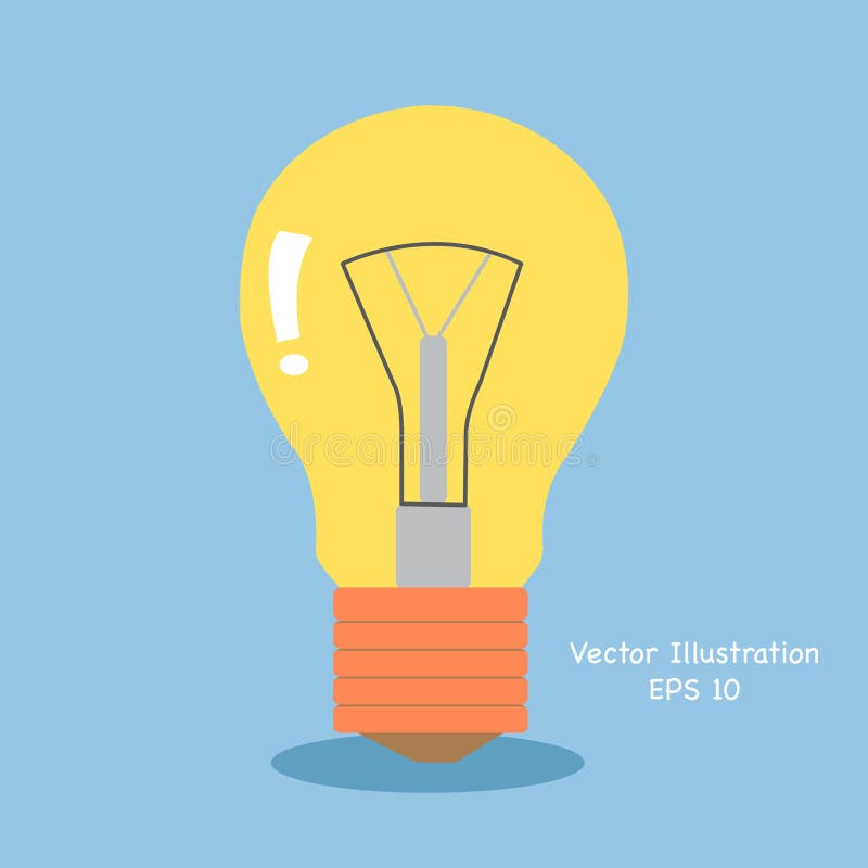 Light Bulb Cartoon Concept for Creative Concept. Stock Vector ...