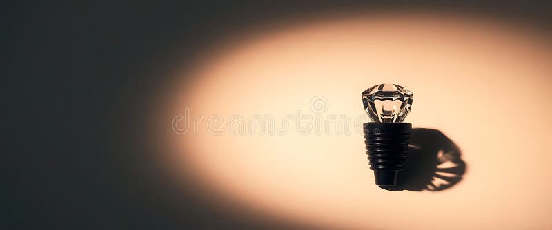 Light Bulb is Casting a Shadow on a Wall Stock Illustration ...