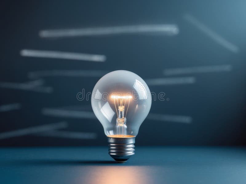 Light Bulb Center Dark Blue Chalkboard Background is Content Creation ...